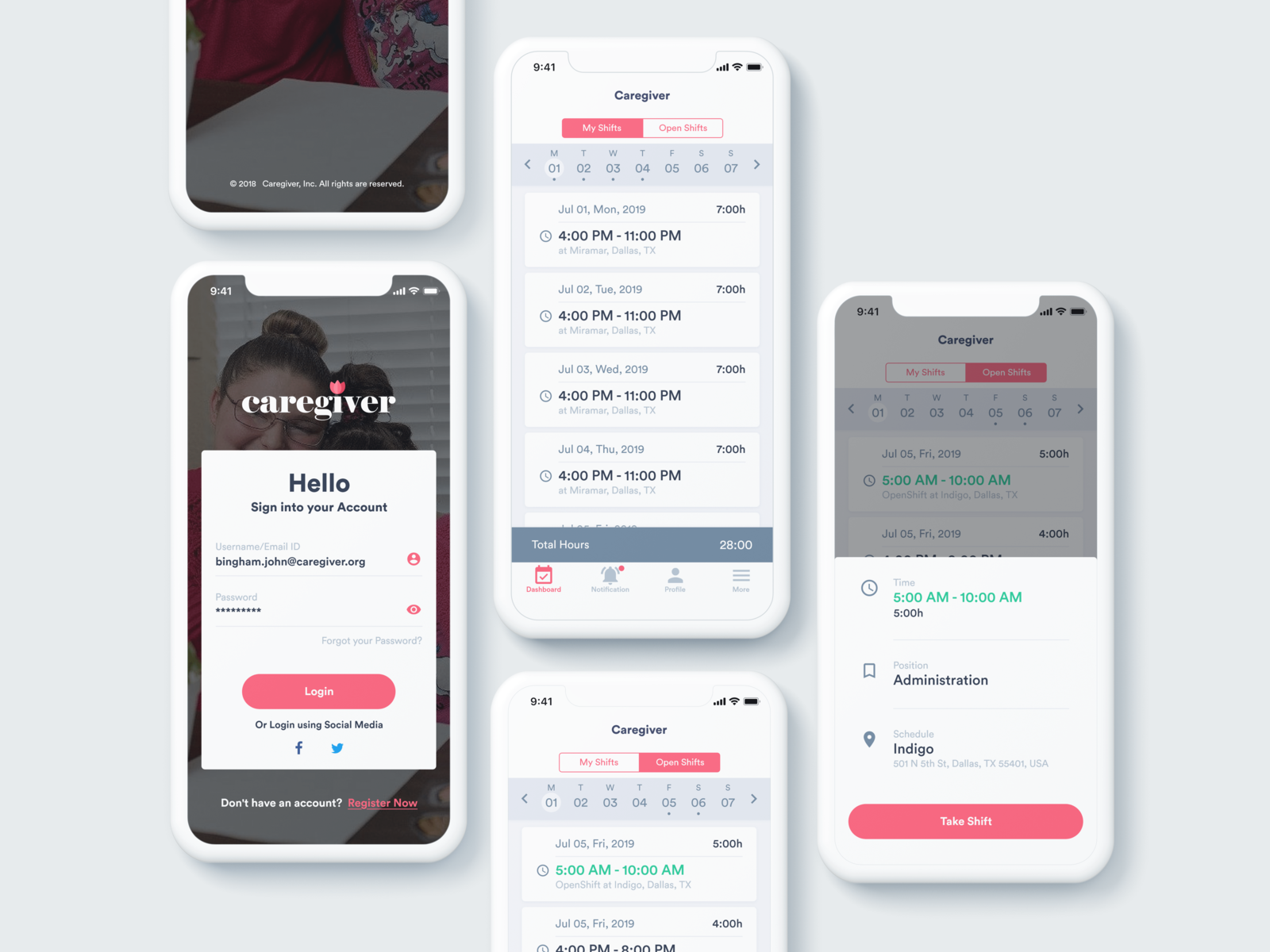 Shift Management App by Kaustubh Pabhare on Dribbble