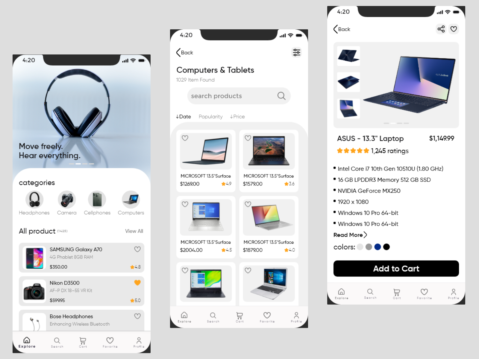 Digital product store by Sanaz Najafi on Dribbble