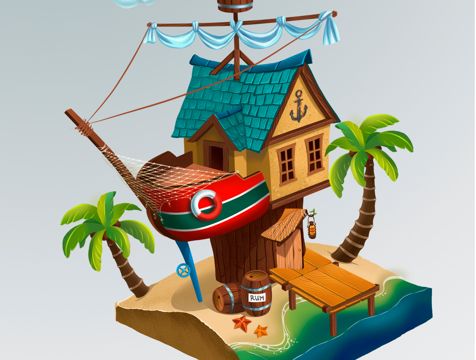 Pirate's home by Julia Moon on Dribbble