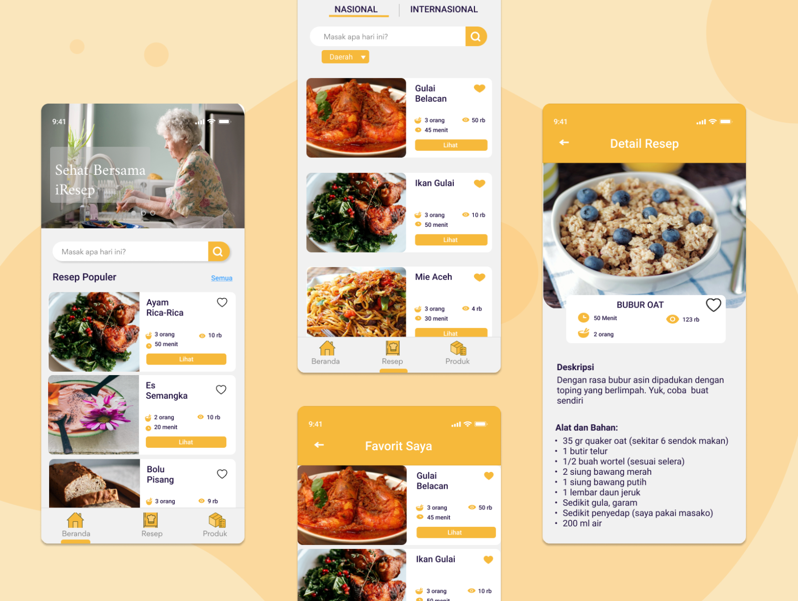 Iresep - A Recipe Mobile App by Christina Panjaitan on Dribbble