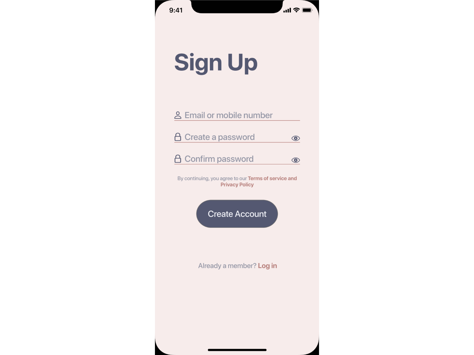Sign up app screen by Boubacar Diallo on Dribbble