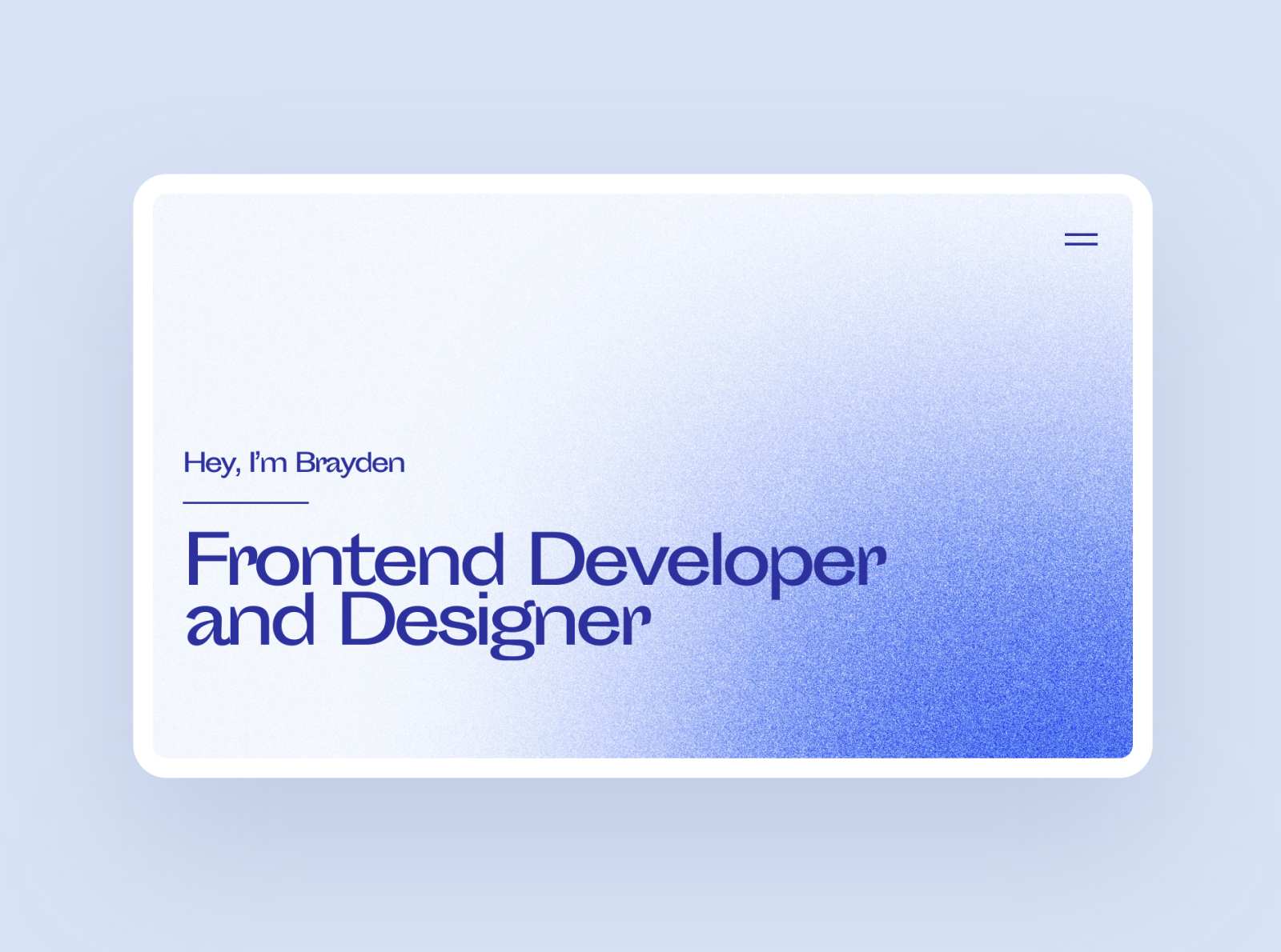 Luxury, Blue Portfolio by Brayden on Dribbble