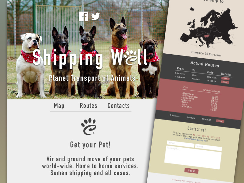 Shipping Well - Site design by Ákos Véber on Dribbble