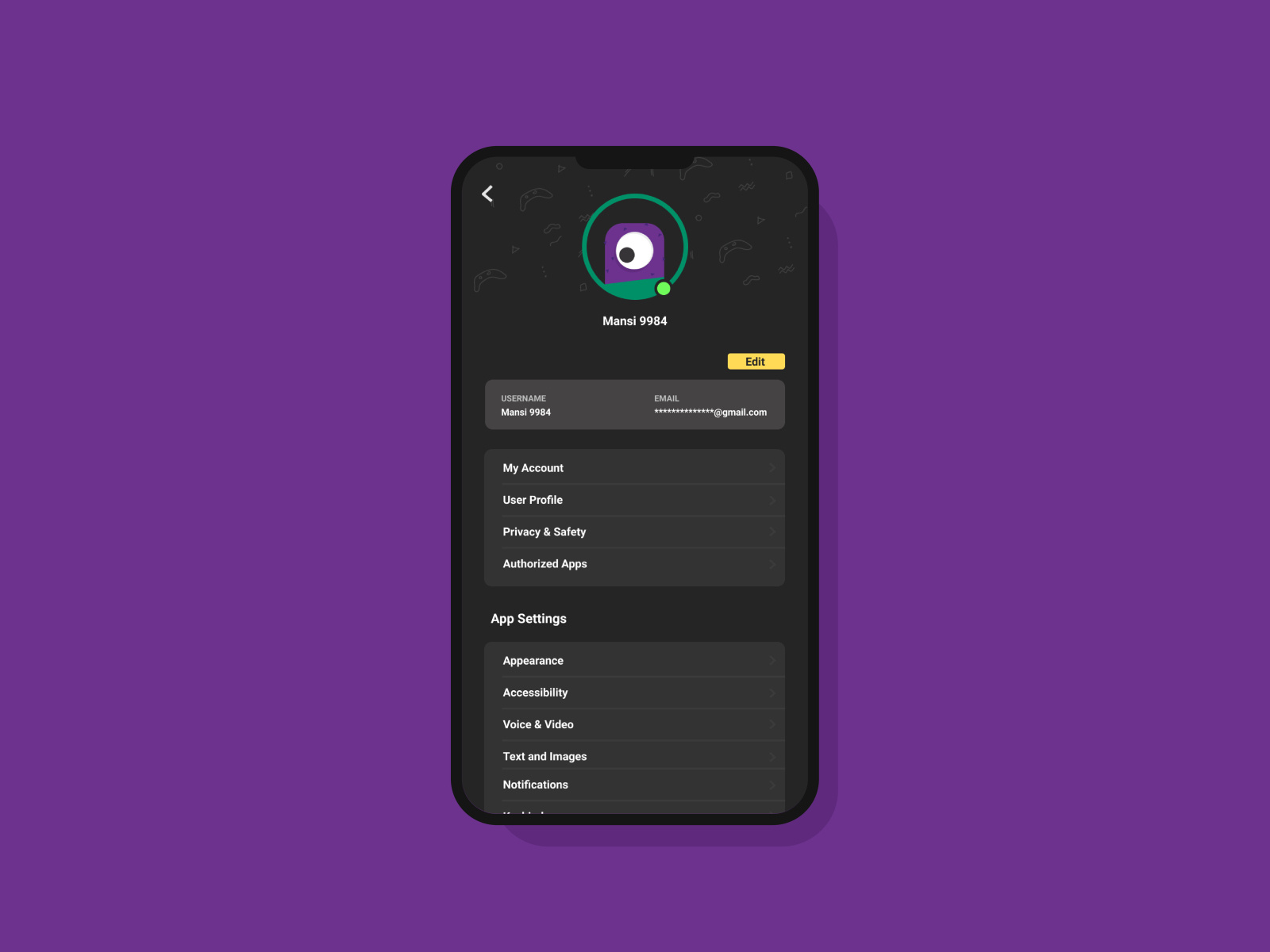 Daily UI 007 - Settings by Mansi Shah on Dribbble