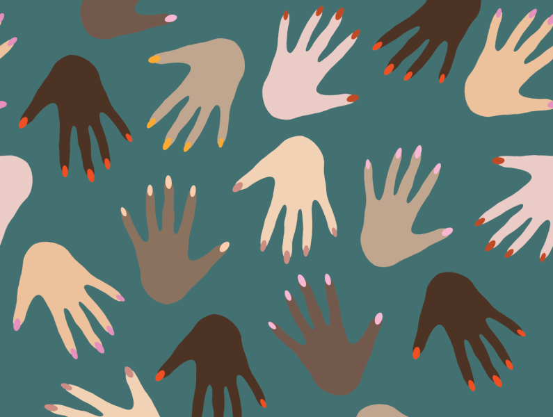 Hand Fabric Pattern by Amy Civetti on Dribbble