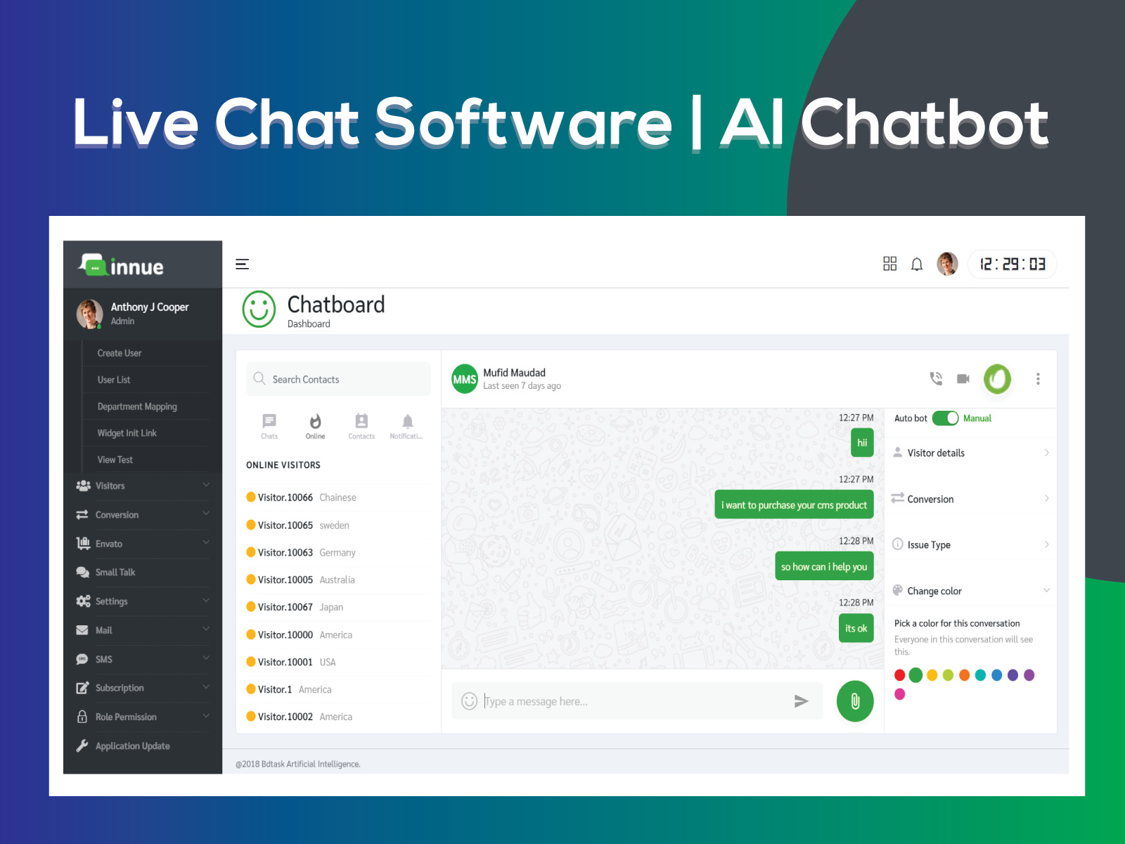 Live Chat Software AI Chatbot by Bdtask Graphics on Dribbble