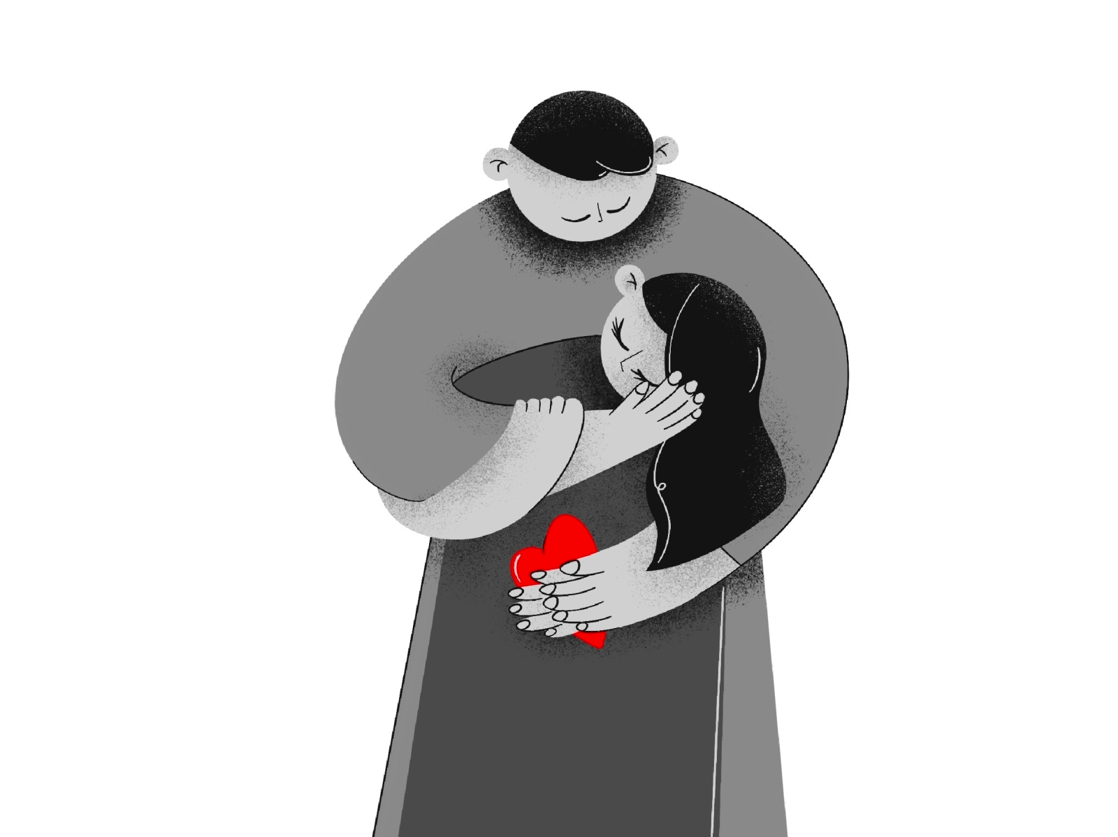 Love flat style illustration by Alexandra C. on Dribbble