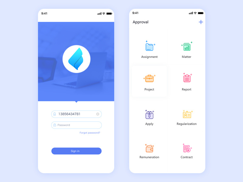 hr ui design by TT on Dribbble