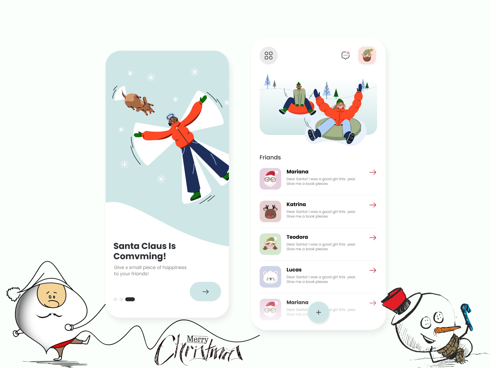 Secret Santa - mobile app by Nege on Dribbble