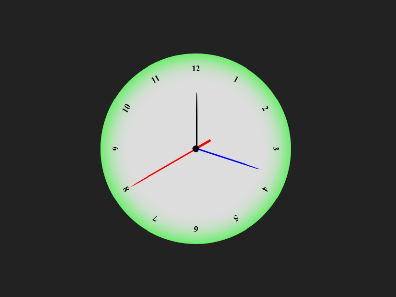 Analog clock with Javascript by NIKHIL CHANDRA ROY on Dribbble