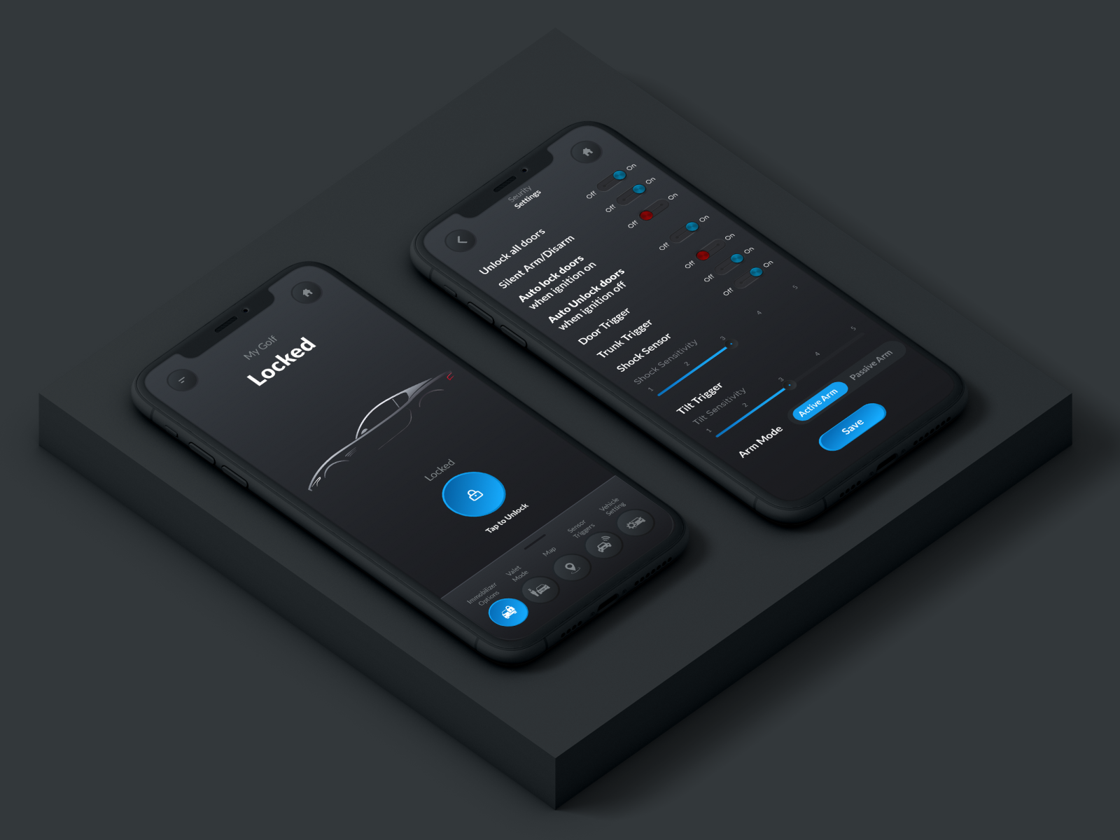 Dark App UI Mockup by Essa Qasim on Dribbble