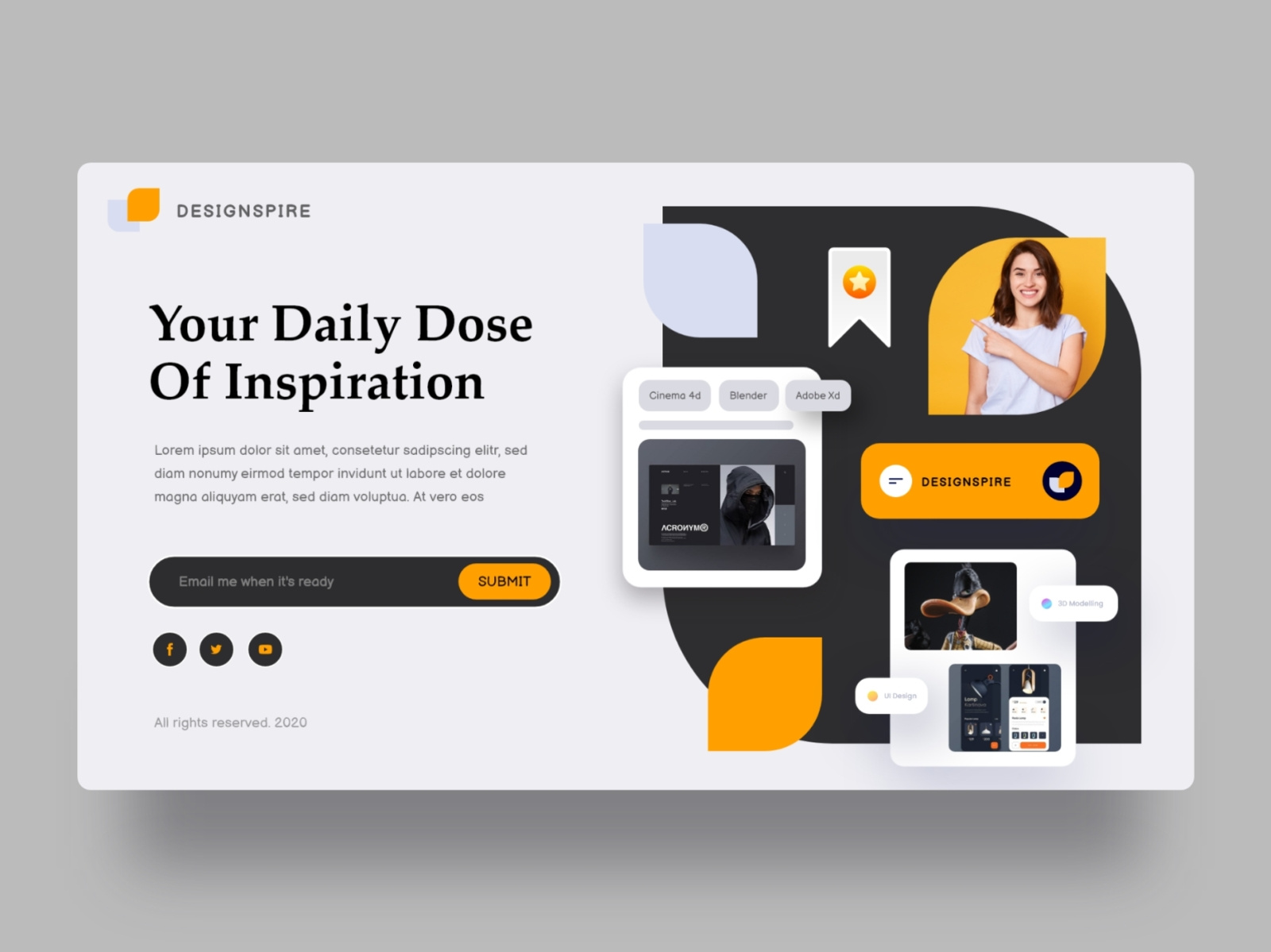 Design Inspiration page design. by Harsh Shah on Dribbble