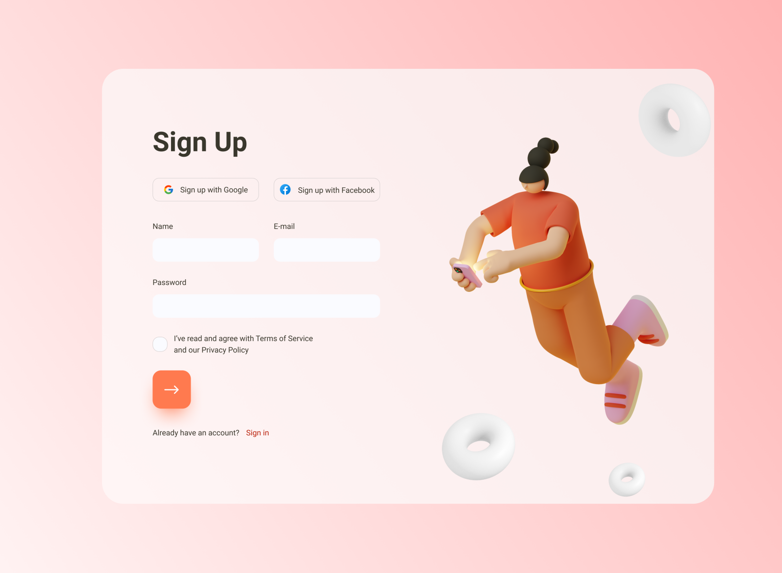 Sign Up form - Daily UI 001 by Анастасия Почта on Dribbble