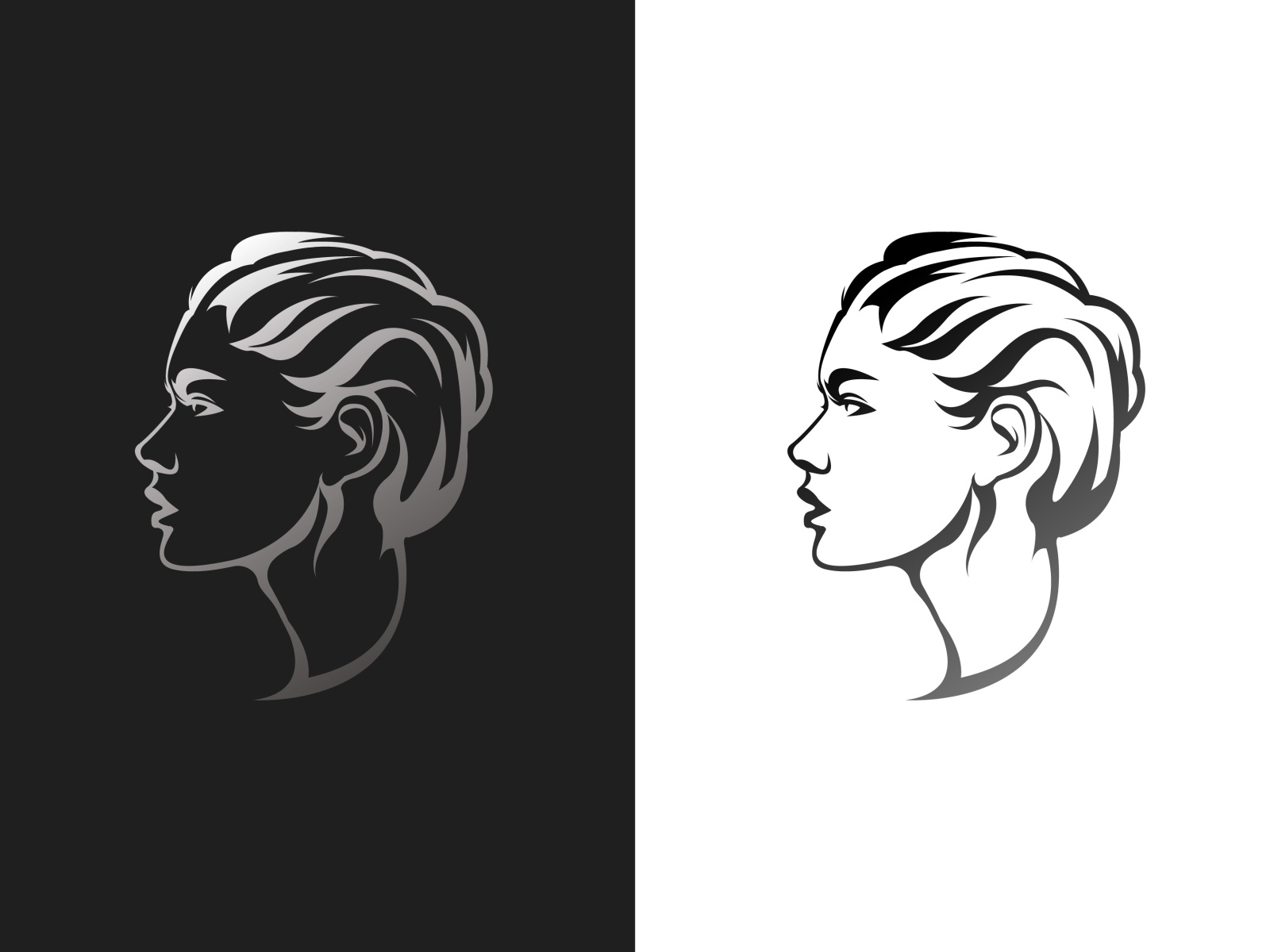 Woman Side View Logo by GUMOANG on Dribbble