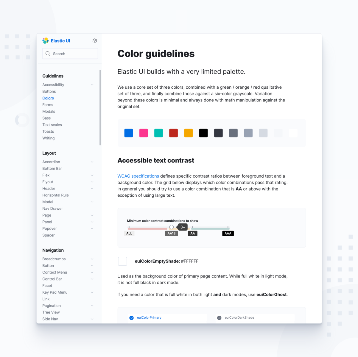 Elastic UI Design System Color Guidelines by Caroline Horn for Elastic ...