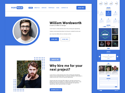 Portfolio Web UI Design | One Page Design by Saber Ahmed on Dribbble