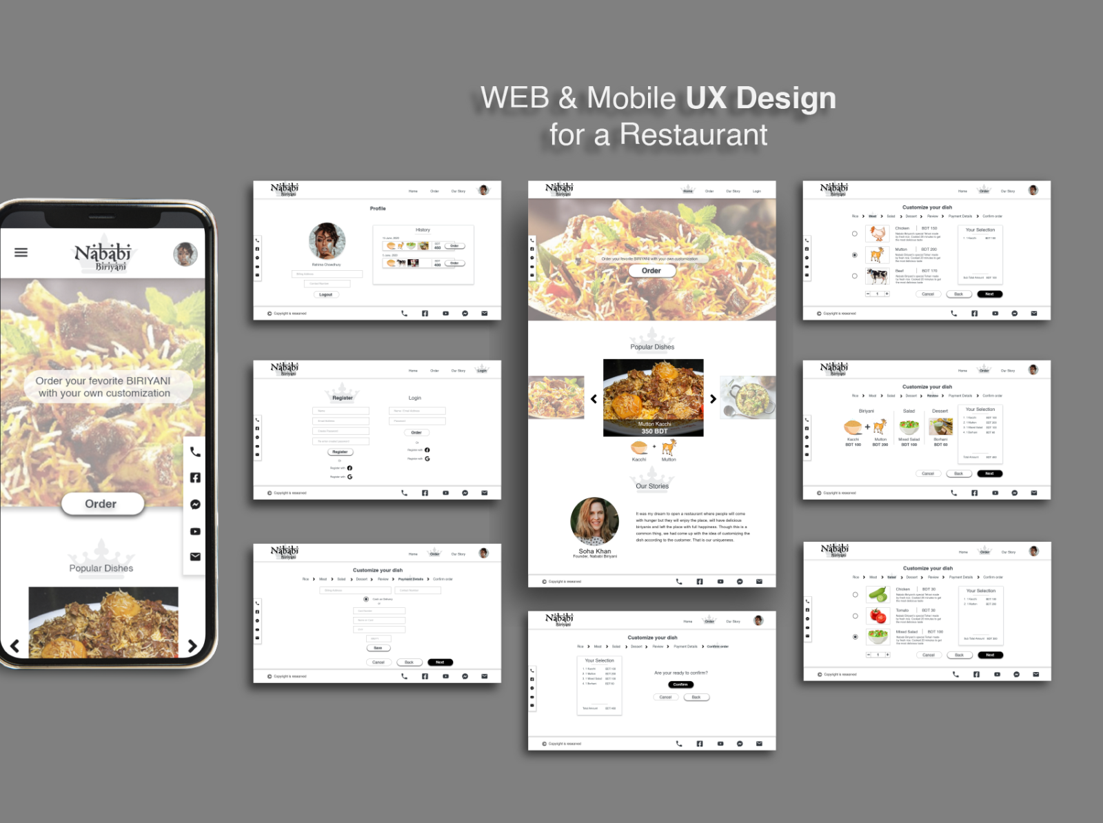 UX UI Design of a Food Ordering Web and Mobile App by Shibly Saikat on ...