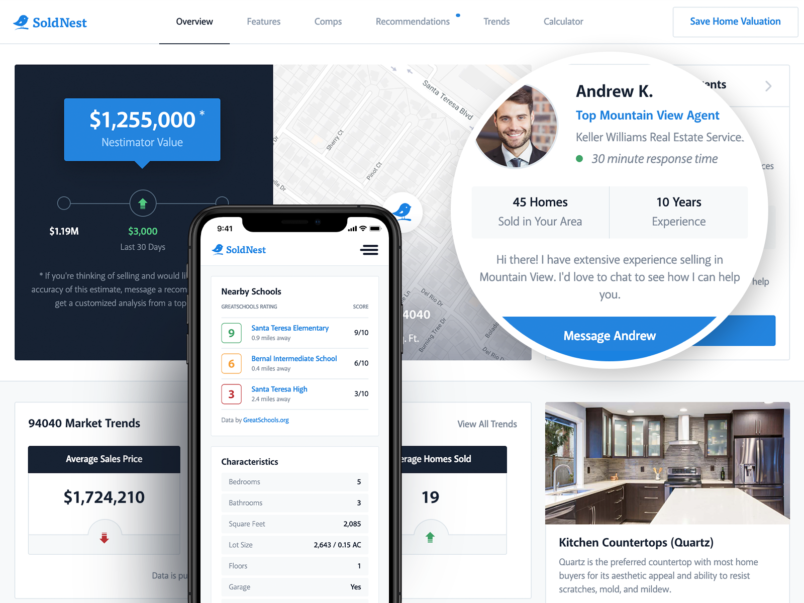 SoldNest Home Valuation Showcase by Matt Olpinski on Dribbble