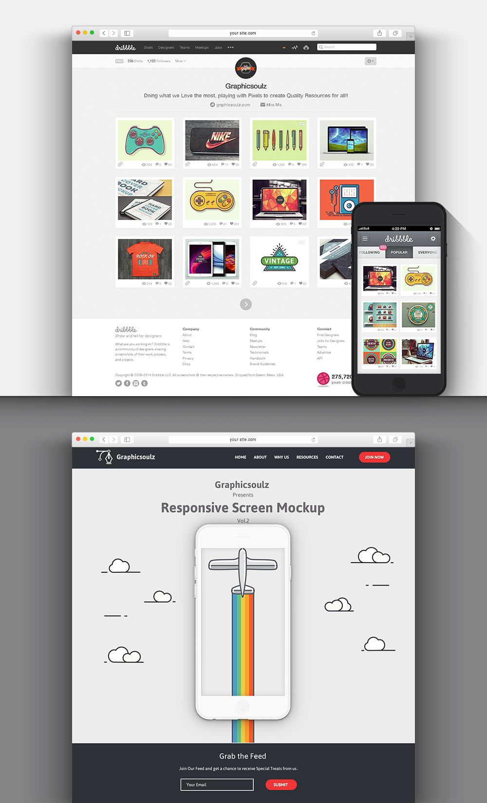 Dribbble - Responsive_Mockup.jpg by Graphicsoulz