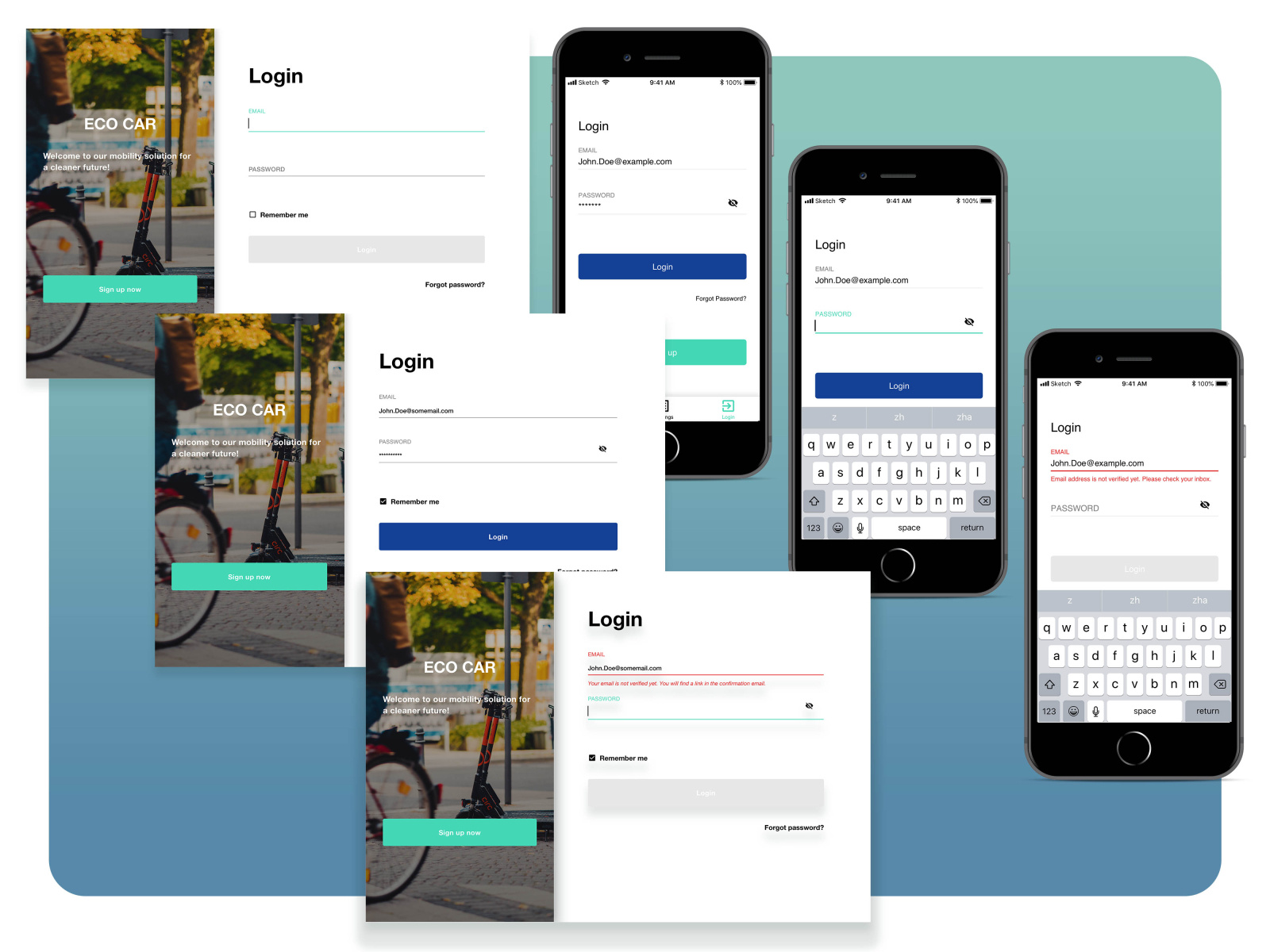 Login Mockup by Doris Ebenschwanger on Dribbble