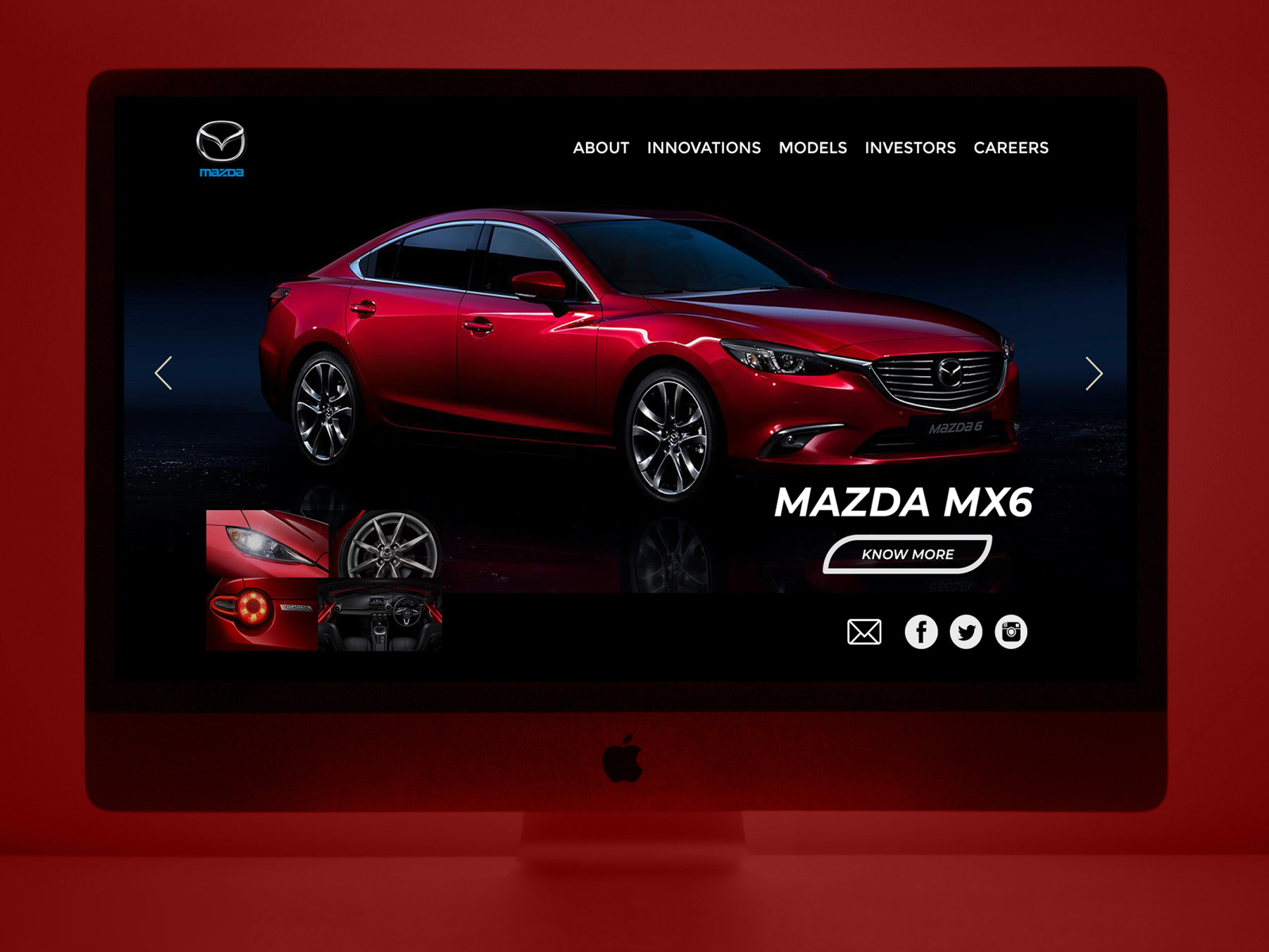 UI CONCEPT-DESIGN FOR MAZDA CAR WEBSITE by Dejelesh Das on Dribbble