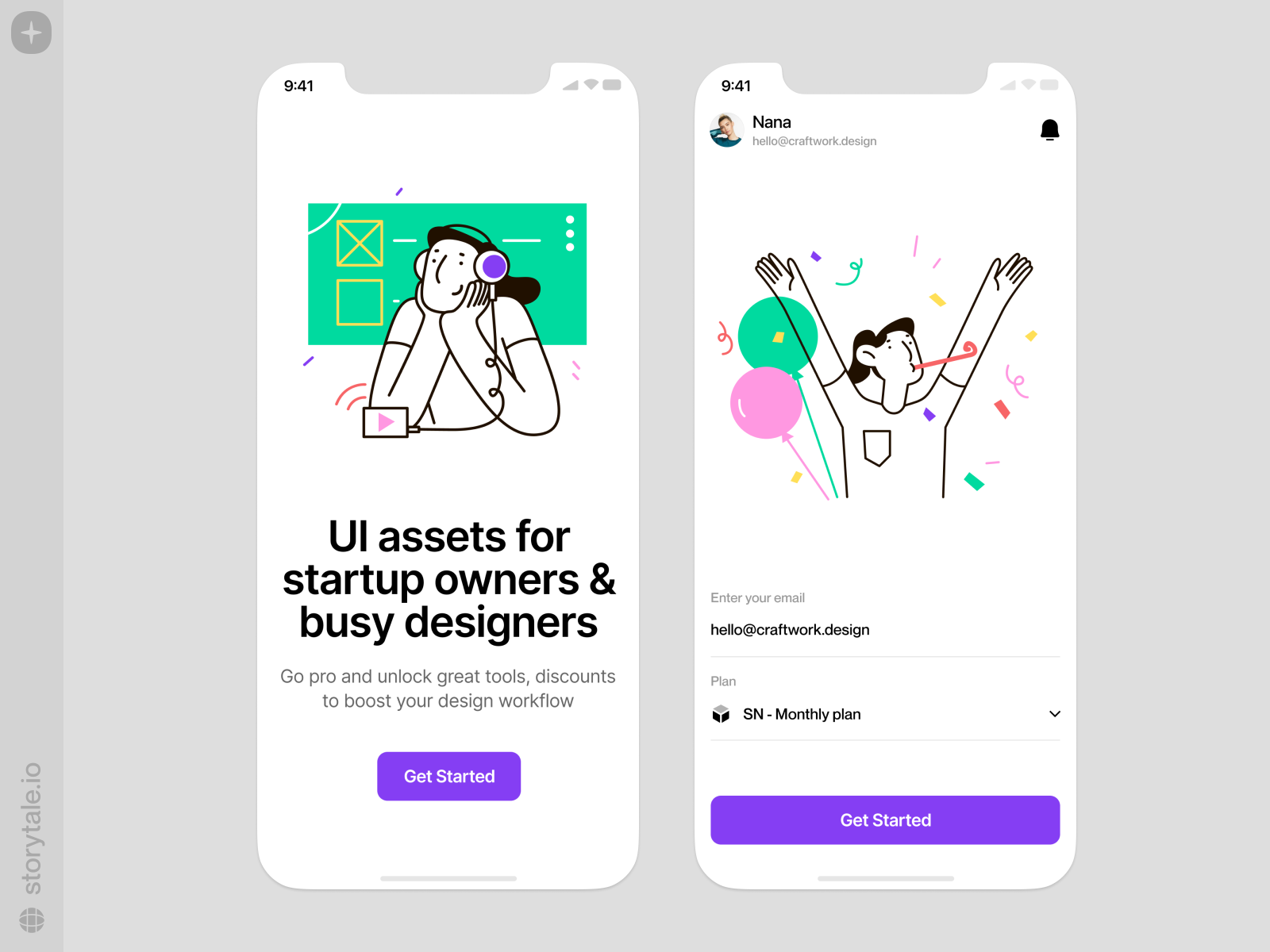 Easy illustrations 🥳 by Storytale for Craftwork on Dribbble