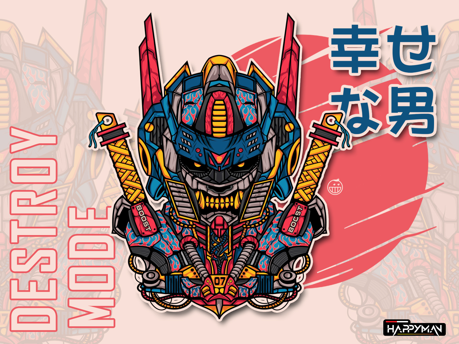 Mecha Prime Destroy Mode by Happyman Studio on Dribbble