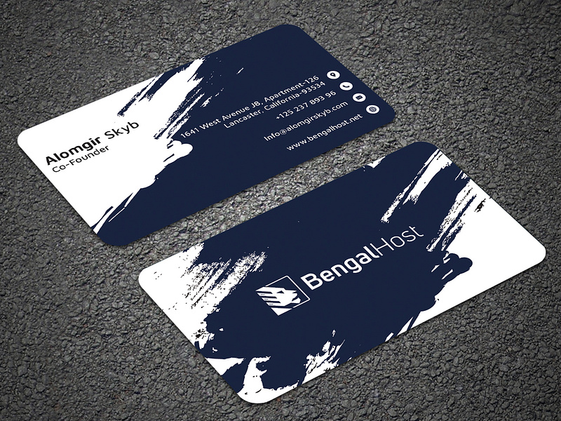 Professional Visiting Card Design 2 by Ejaj Ahamed on Dribbble