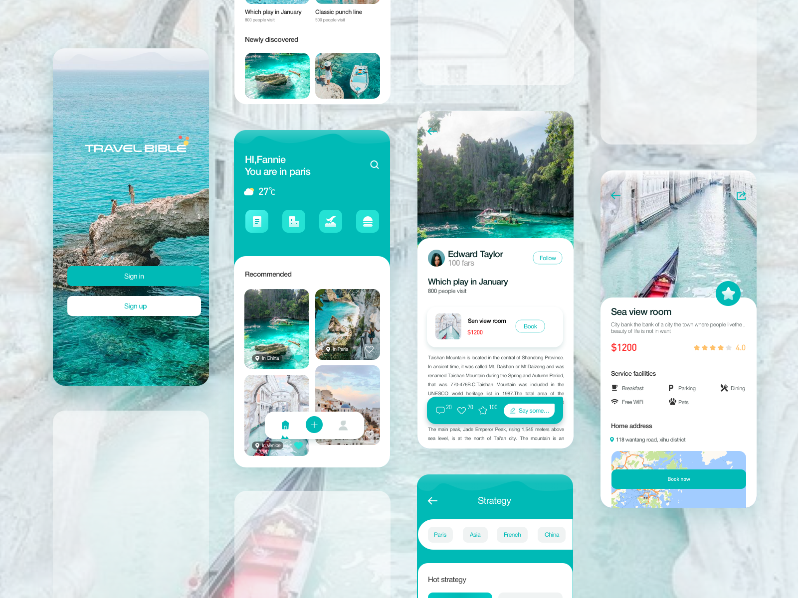 Tourism application by 席润芝 for UDS on Dribbble