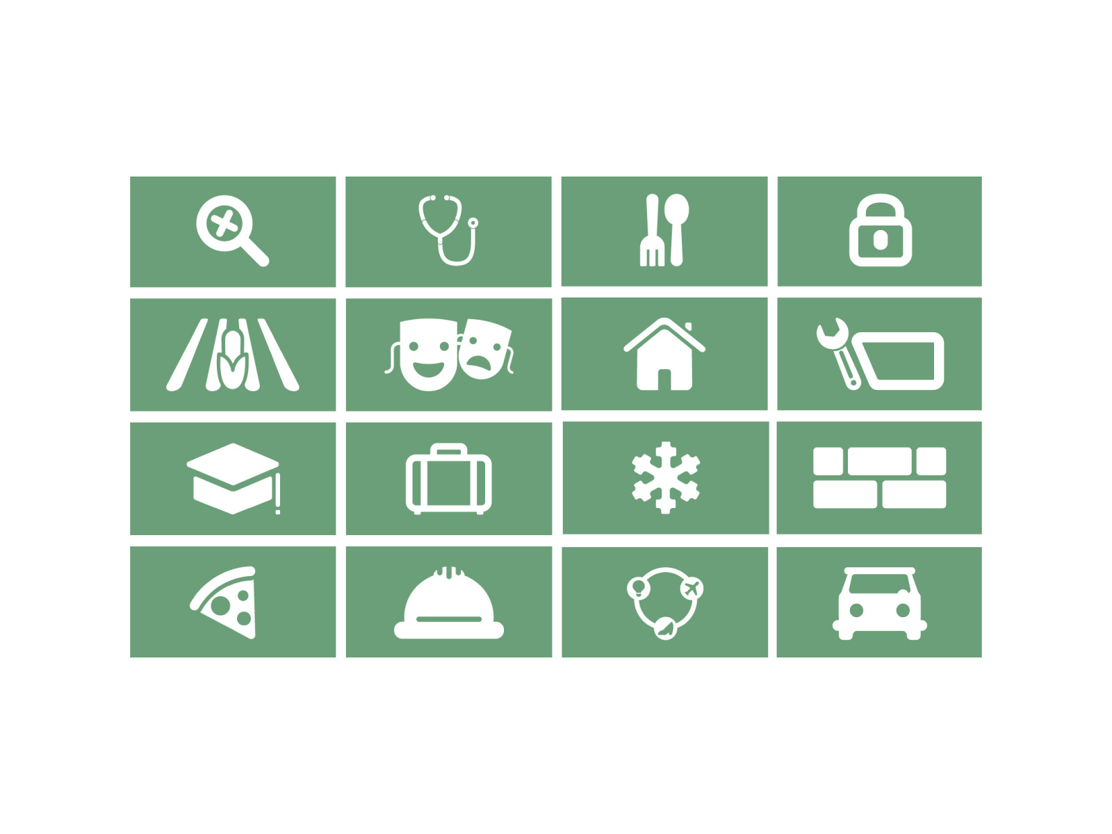 Icons set for a digital directory by Fernando Castro on Dribbble