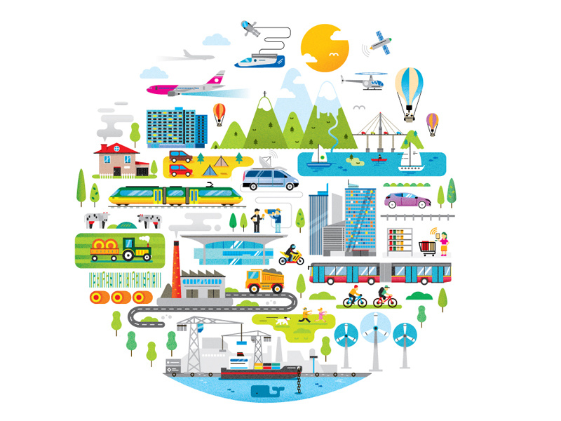 World (rejected illo '15) by Adam Quest on Dribbble