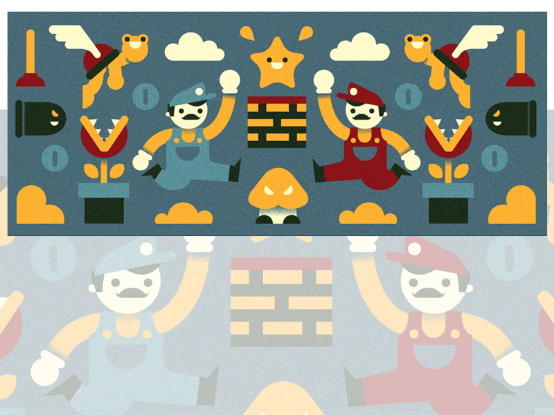 Super Mario mural project - still WIP (P '17) by Adam Quest on Dribbble