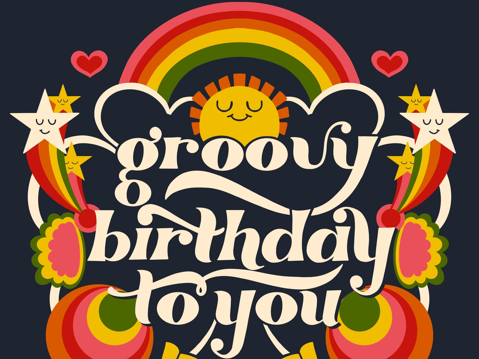 Groovy Birthday To You by Jonna Isaac on Dribbble