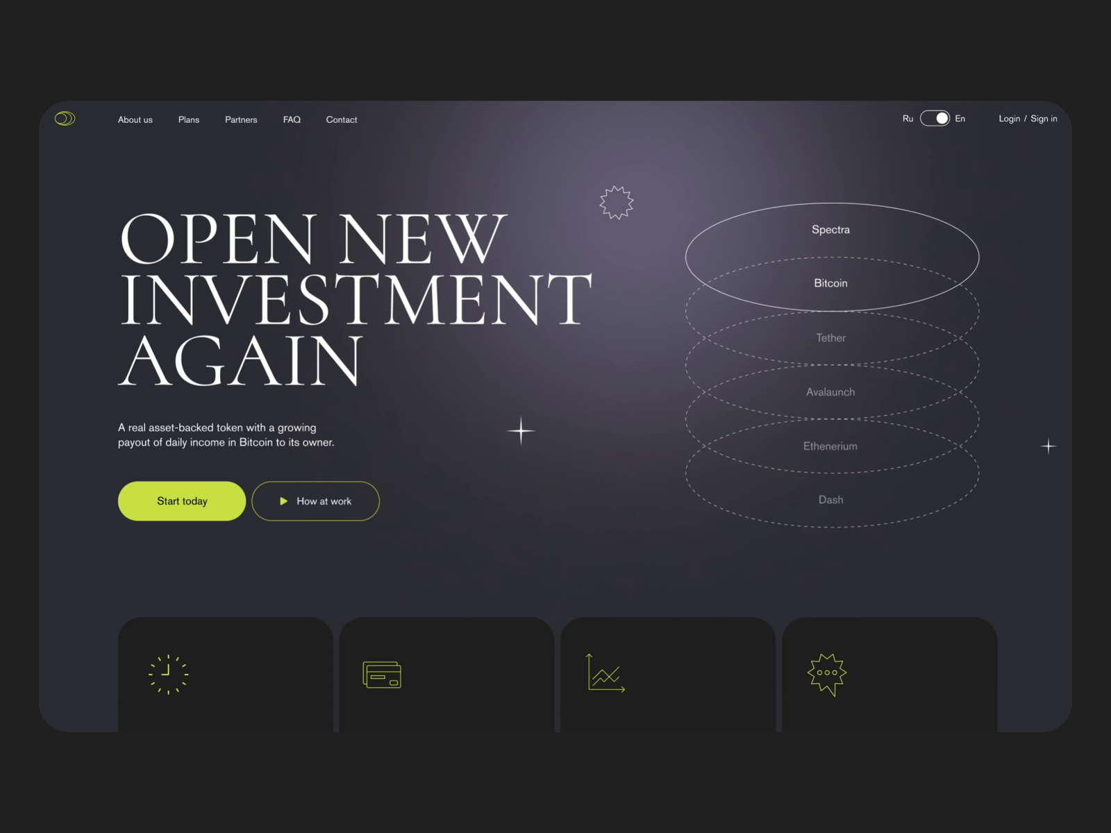 Investment Promo Landing Page Web Design by Kris Anfalova on Dribbble