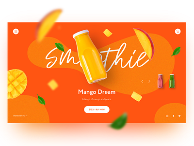 Smoothie Store Homepage Concept by Kris Anfalova on Dribbble
