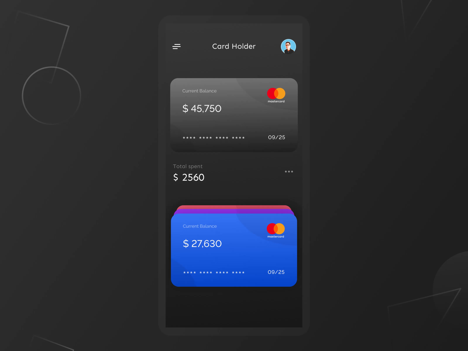 3D card Swipe interaction animation (Cardholder) by Richard on Dribbble
