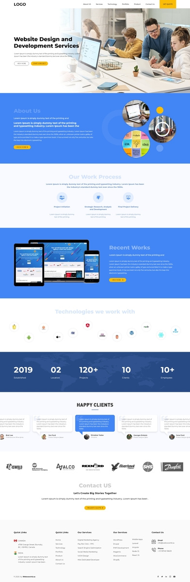 Website Development Company Web Layout by Nilesh Aandani on Dribbble