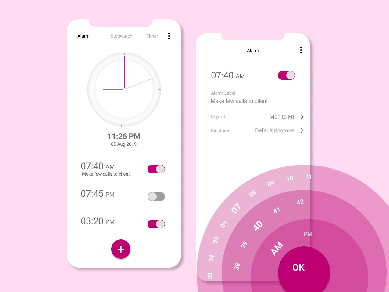 Alarm Clock UI by Pushpanjali Tungare on Dribbble
