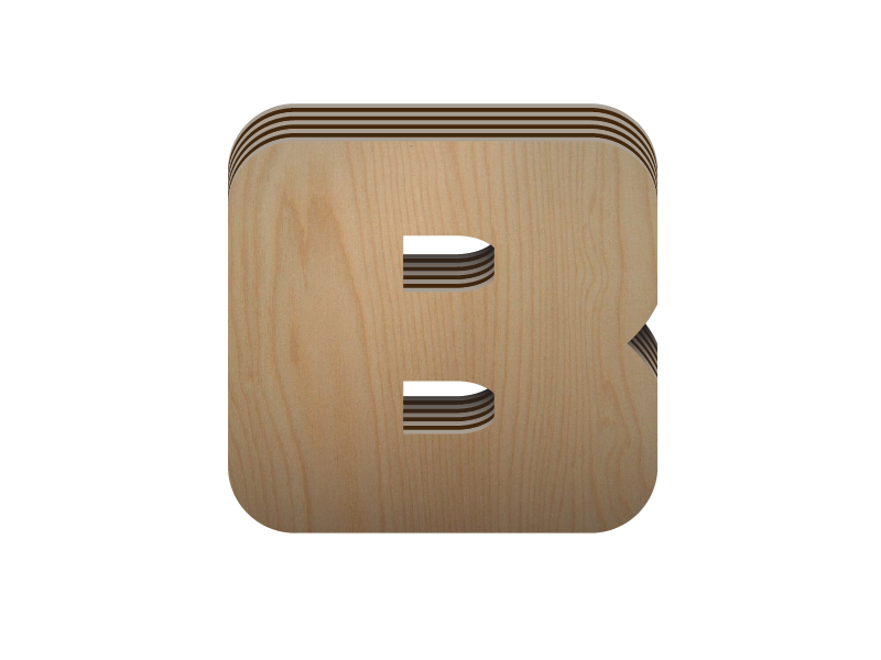 Trim Blox icon, textured by Patch Hofweber on Dribbble