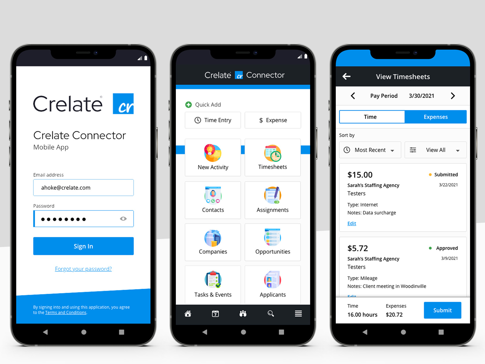 Crelate Connector mobile app by Cameron Heitkemper on Dribbble
