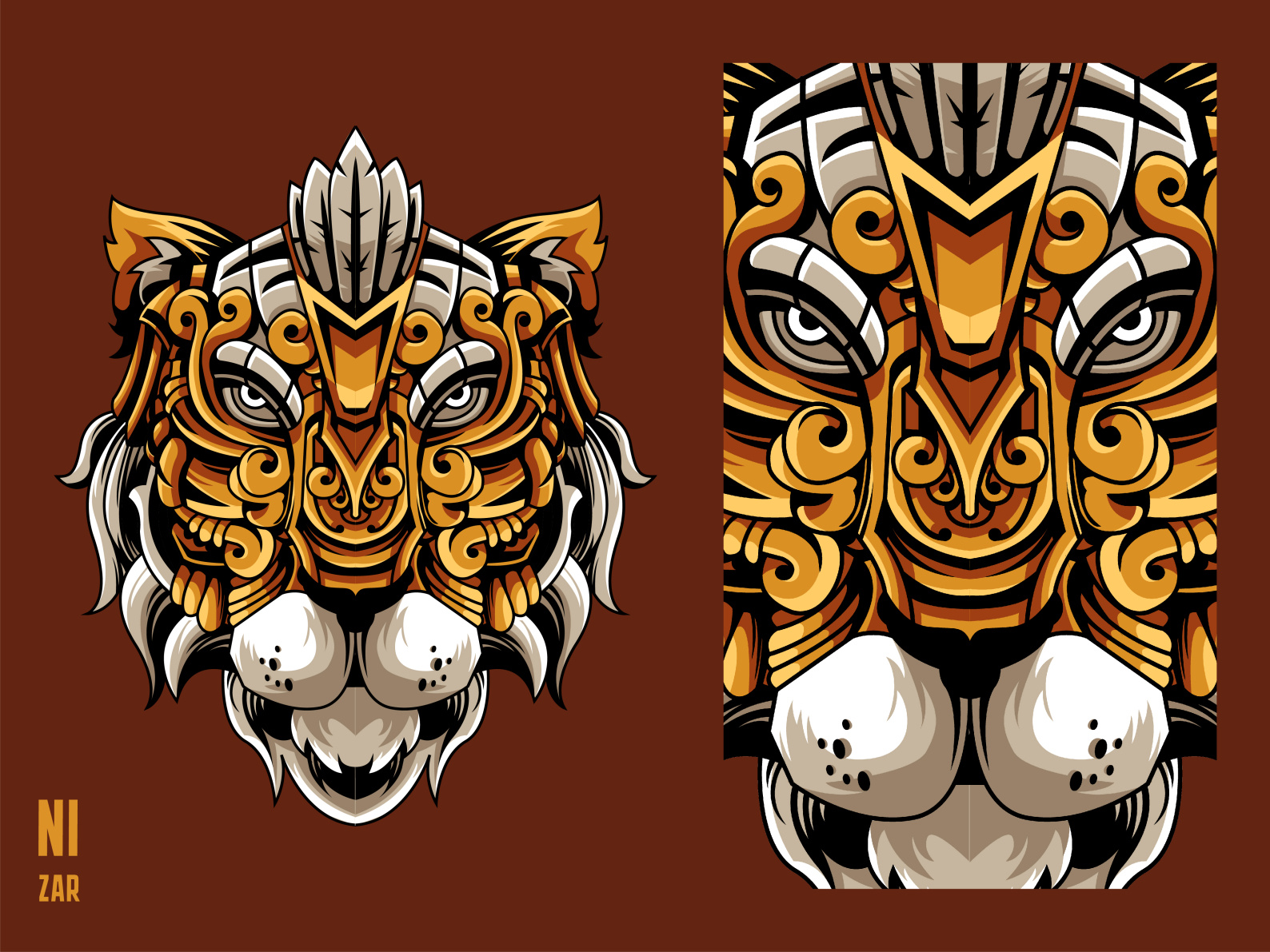 Mythical Tiger by Nizar Wildani on Dribbble