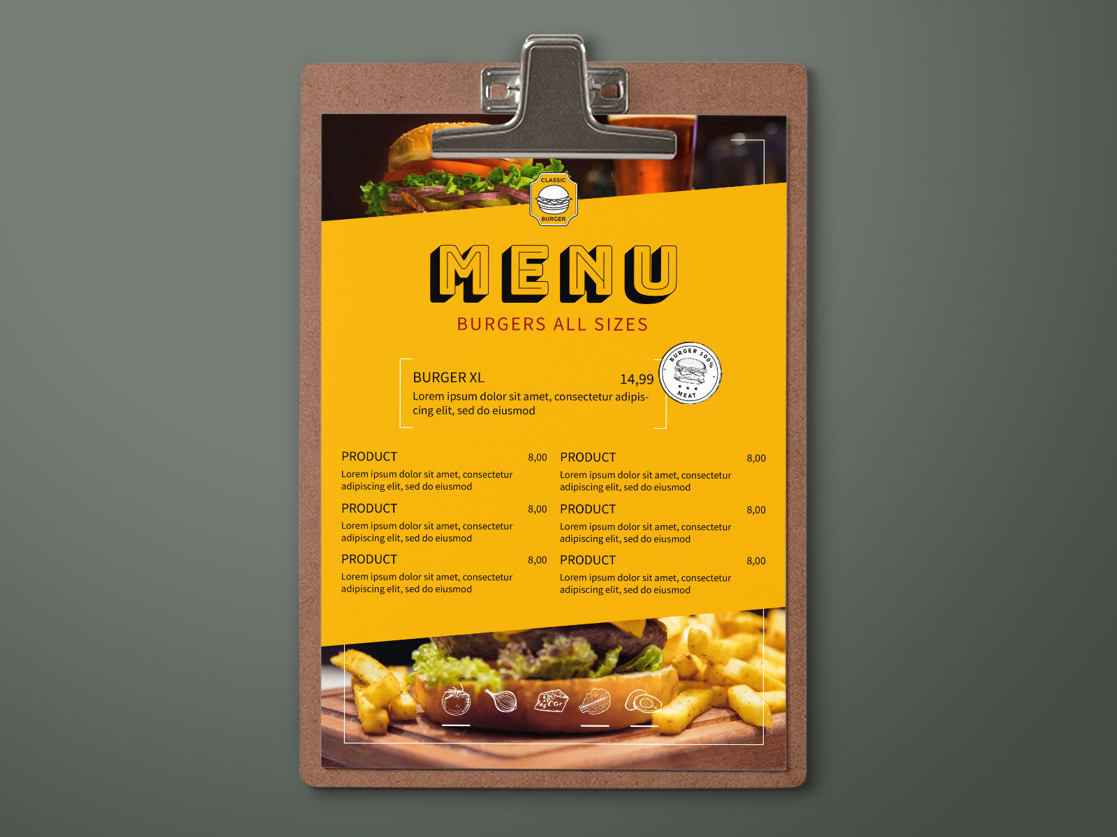 Menu Design by Digifloat on Dribbble