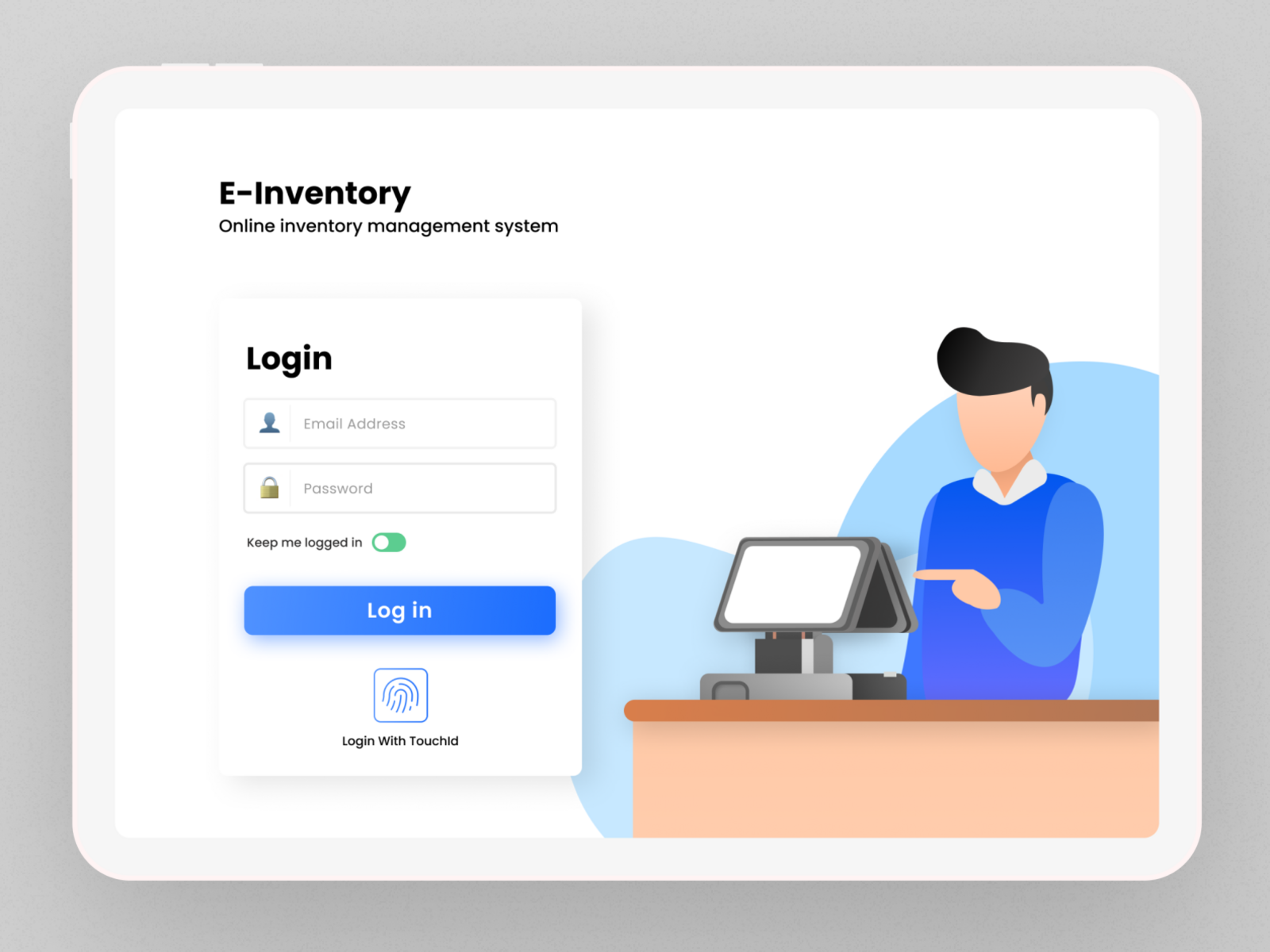 POS SYSTEM - LOGIN SCREEN by Aakif Iqbal on Dribbble