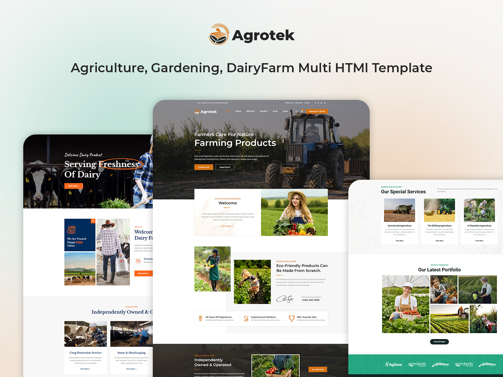 Agrotek | Agriculture, Dairy farm and Gardening HTML Template by Preyan Technosys Pvt.Ltd on ...