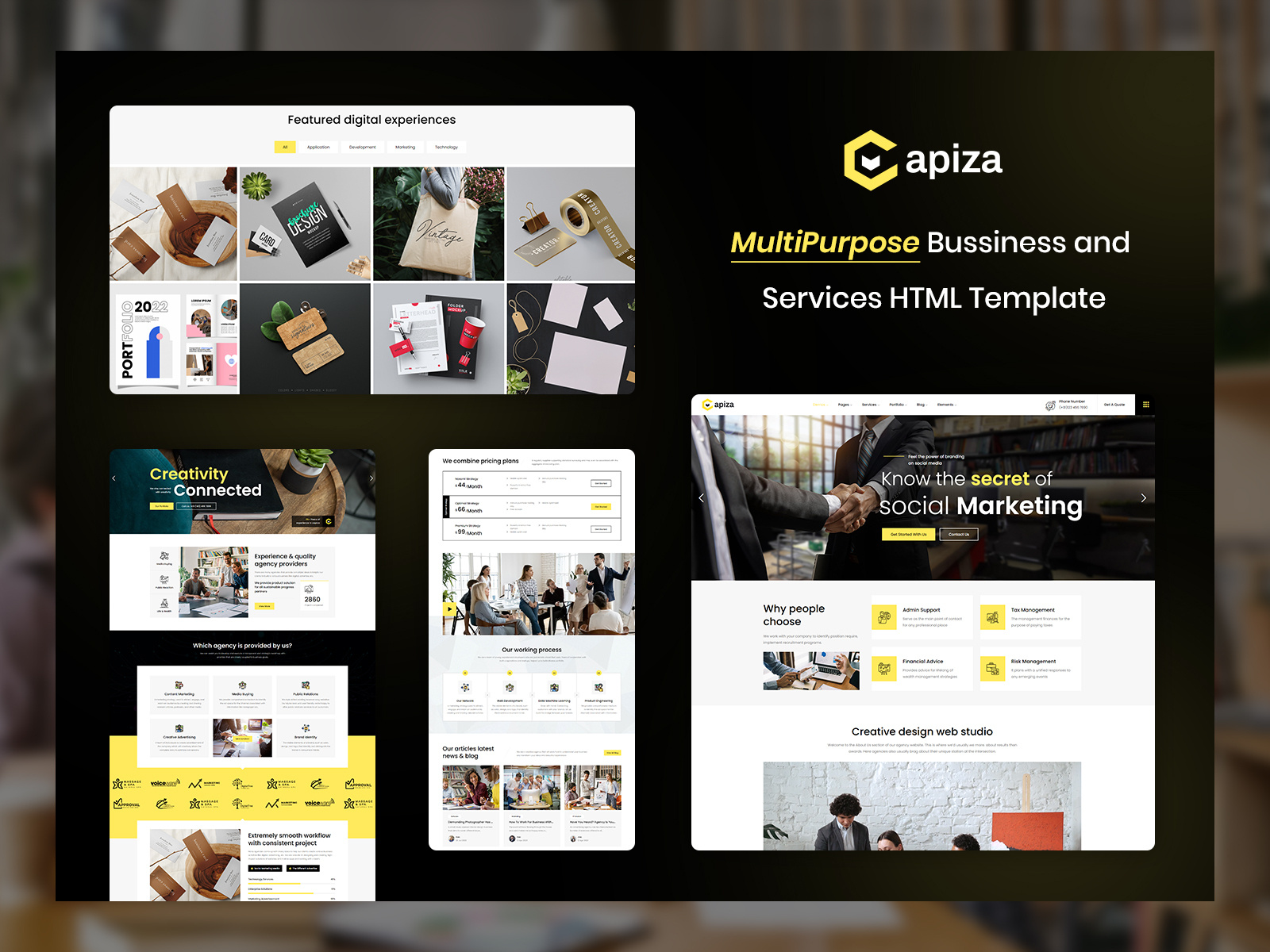 Capiza - Business & Agency Sass Html Template by Preyan Technosys Pvt.Ltd on Dribbble