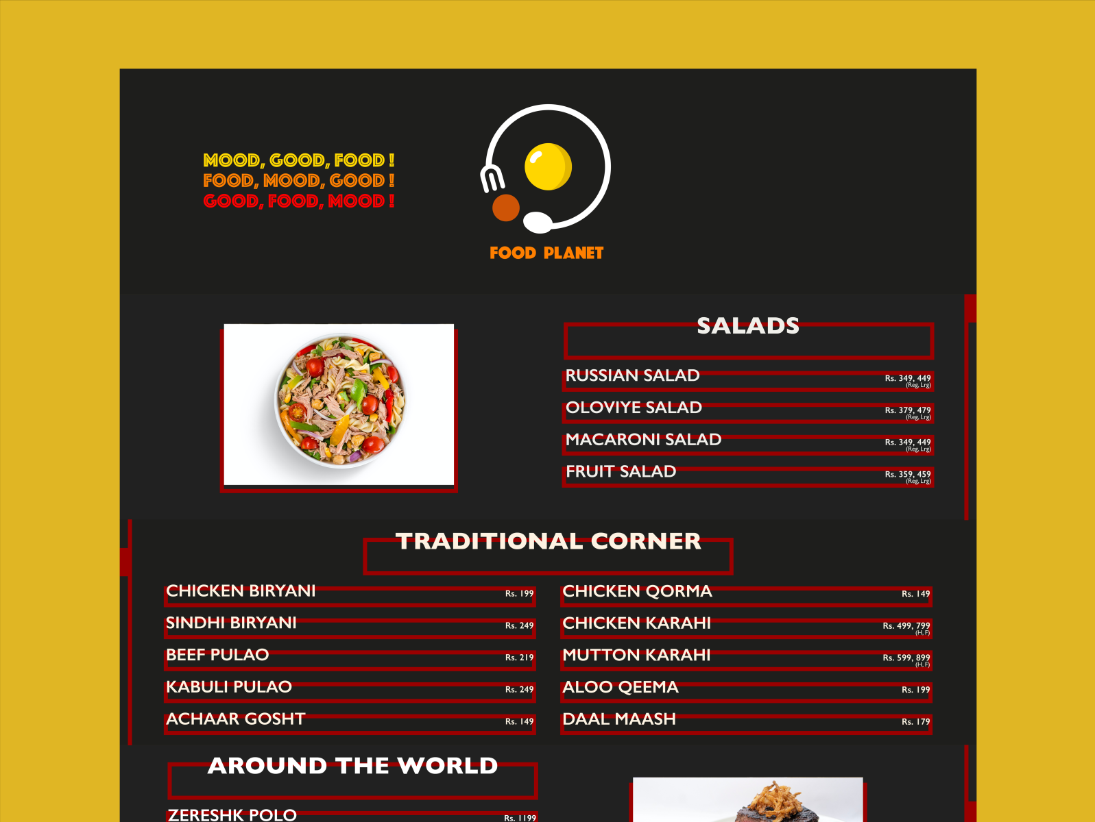 menu card by Mutahhara Fakhruddin by Mutahhara Fakhruddin on Dribbble