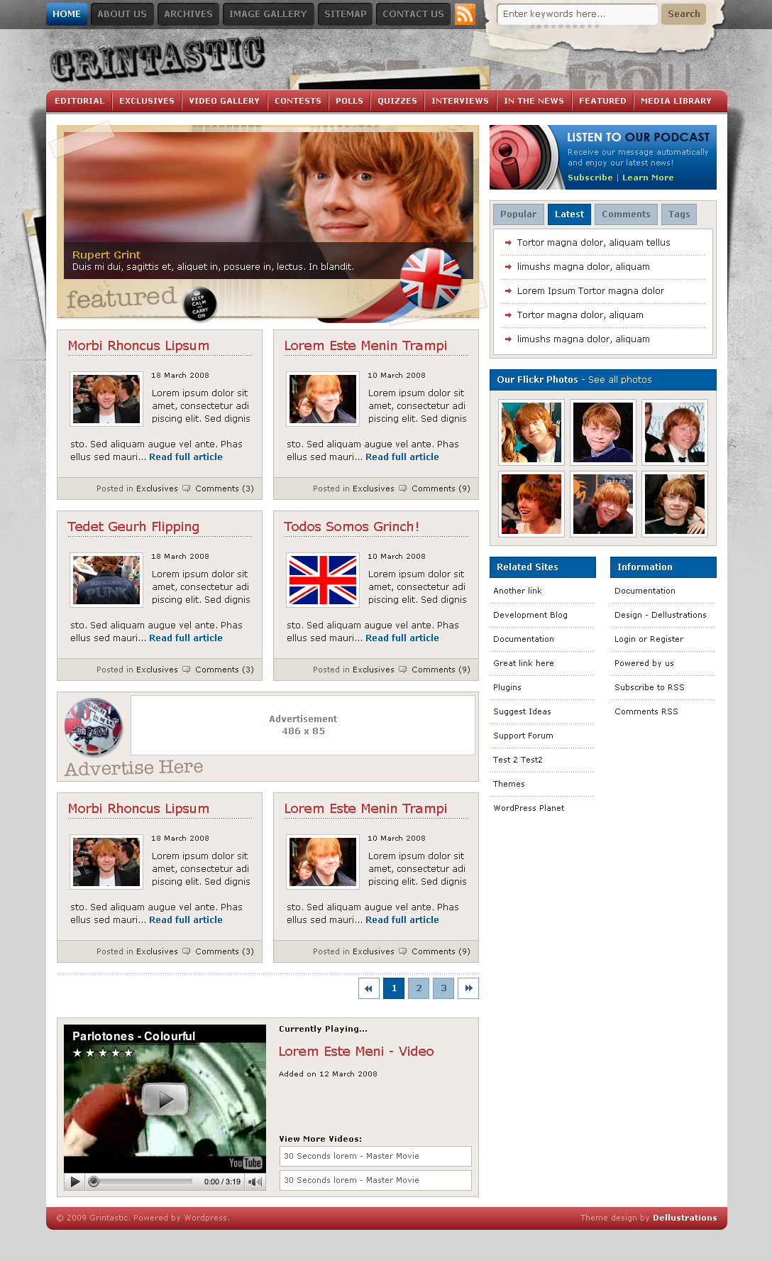 Grintastic Fan Theme by Dell on Dribbble