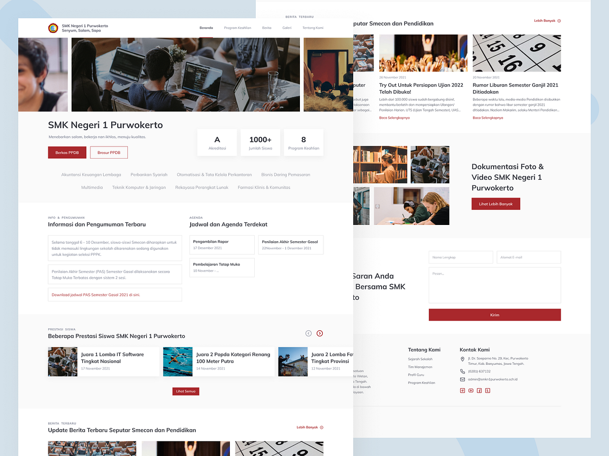 School Landing Page designs, themes, templates and downloadable graphic ...
