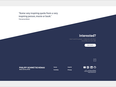 Front-end Developer Portfolio Website End by Phil Schwerttraeger on ...