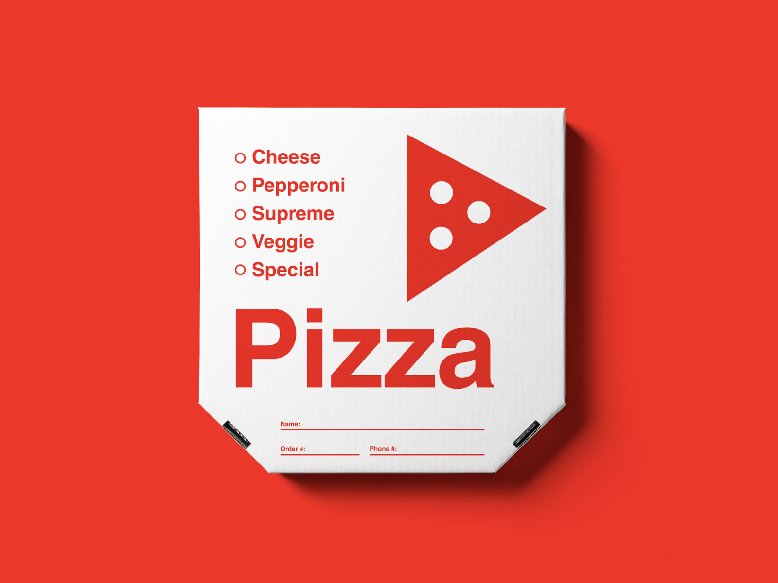 Minimal Pizza Box by Kelsey Abbate on Dribbble